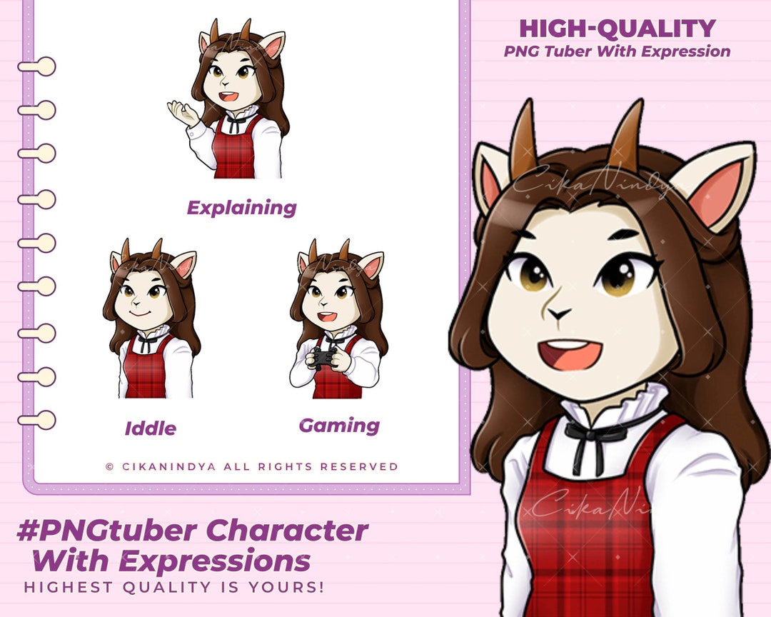 PNG Tuber, Pngtuber Model, Pngtuber Premade, Pngtuber Commission ...