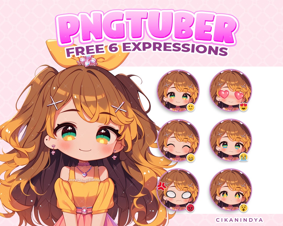 Comely PNG Tuber Model: 12 Poses, Streaming Avatar - Etsy