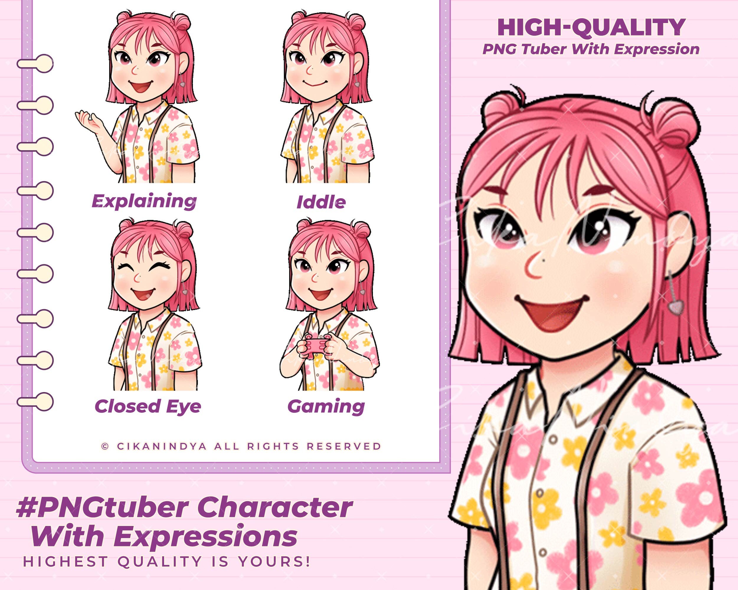 Pngtuber Pngtuber Girl Pngtuber Twitch Pngtuber Model Gif - Etsy