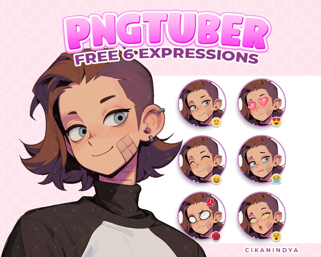 Edgy Girl PNG Tuber Avatar: 12 Poses, Streaming Model - Etsy