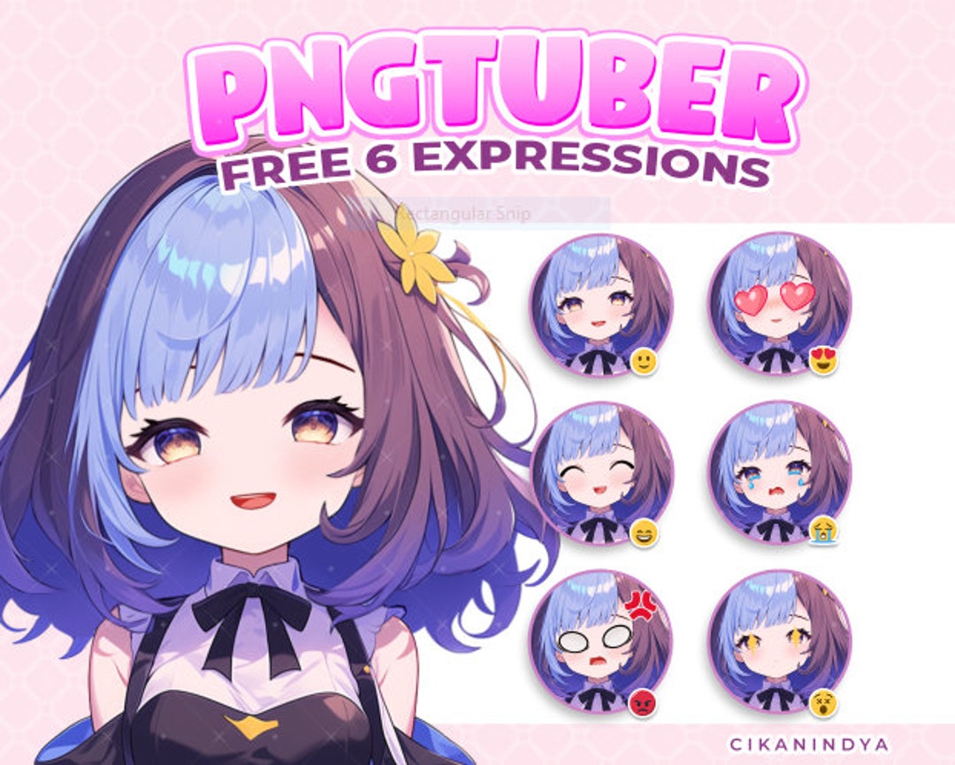PNG Tuber | Chic Pngtuber Girl With Pretty Clothes for Streaming | 6 ...