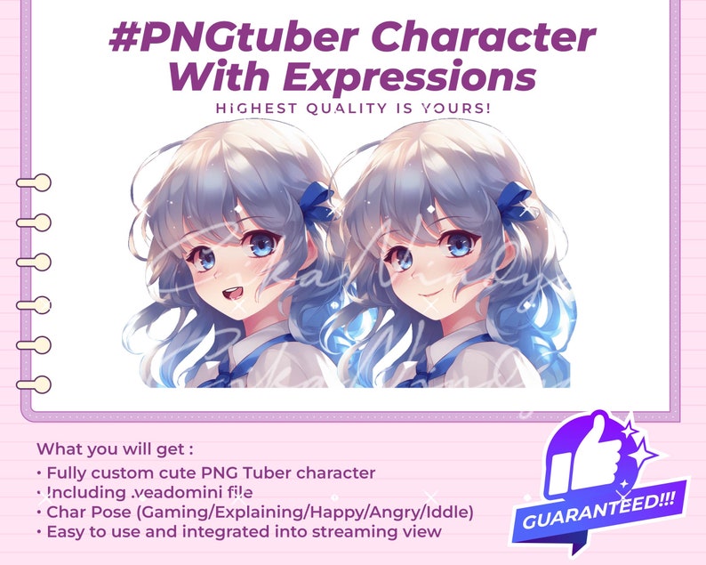 PNG Tuber Pngtuber Premade Pngtuber Commission Pngtuber - Etsy