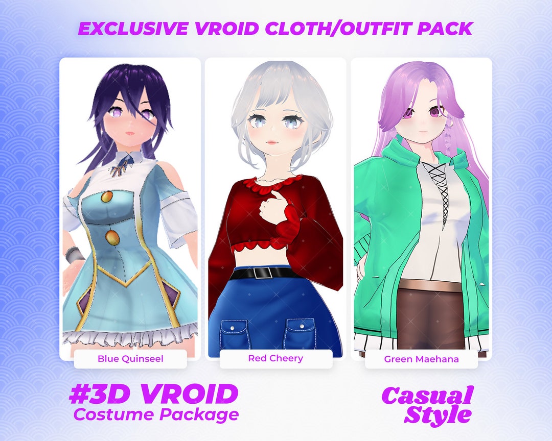 Vroid Clothing Pack, Fun Avatar, Digital Apparel, Fashion Collection ...