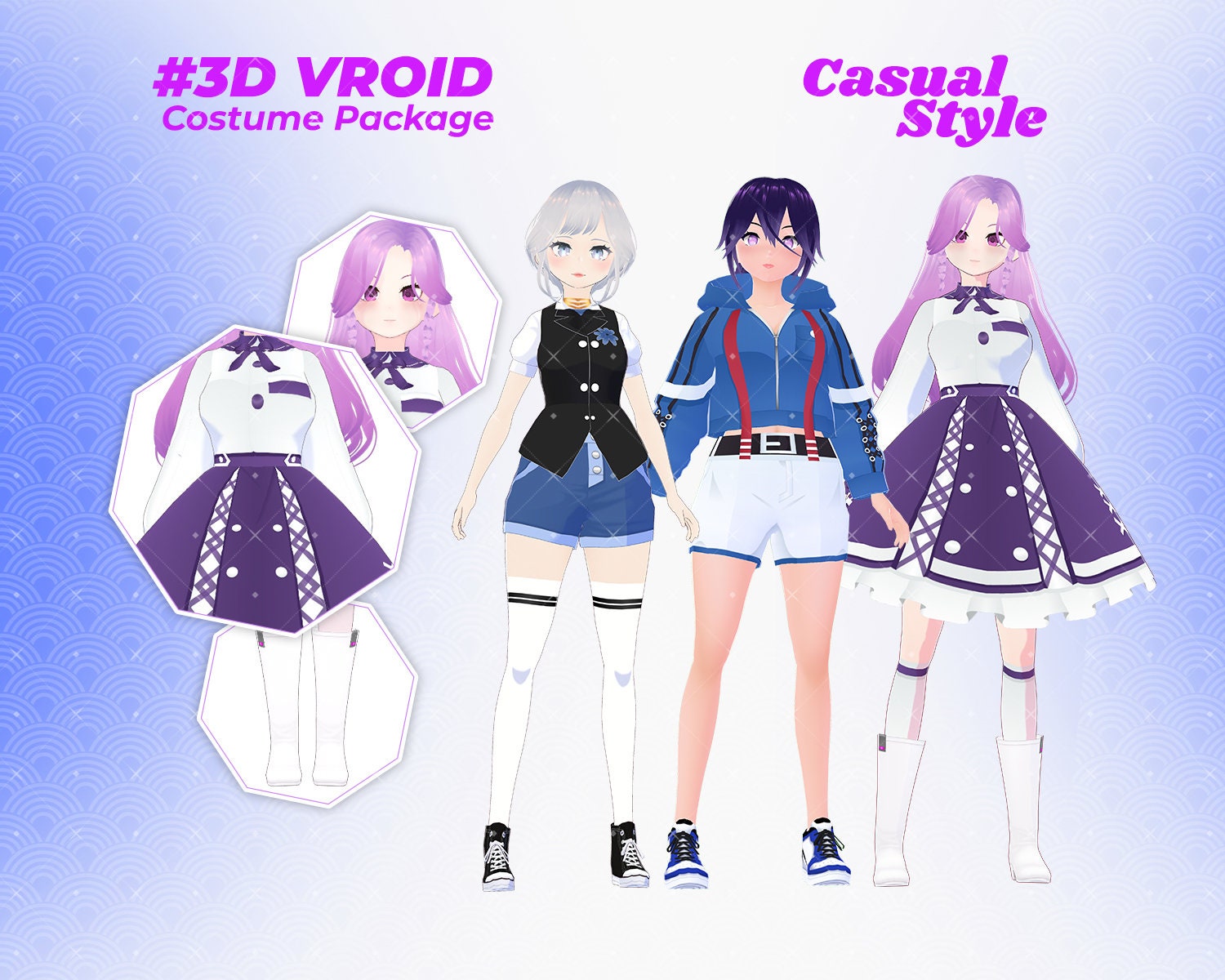 Vroid Clothing Pack Virtual Fashion Pack Streamer Apparel Vroid