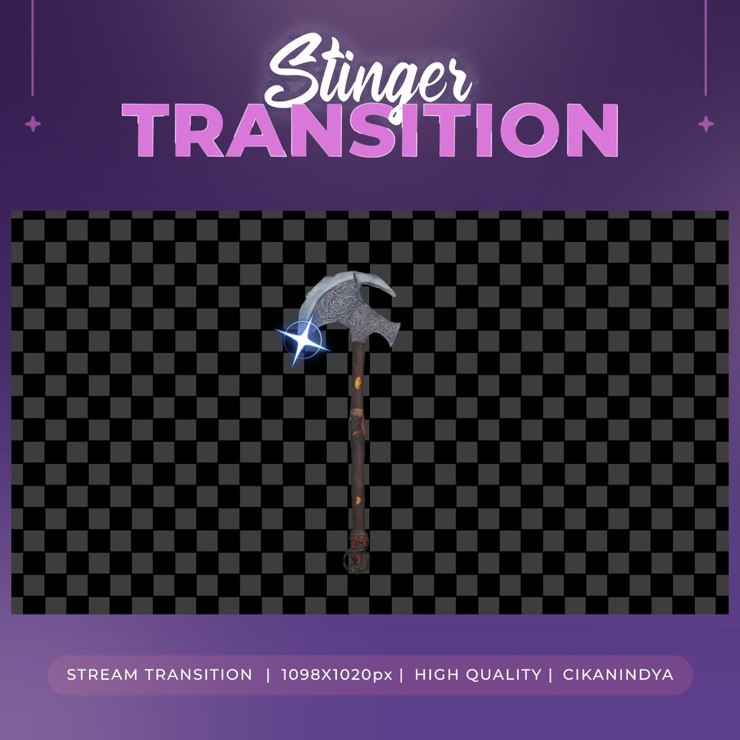 Axe Stream Transition: Animated Double Axe Impact (WEBM File) - Etsy