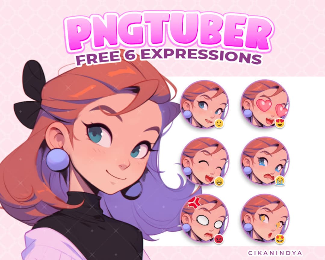 PNG Tuber | Unique PNG Tuber With Purple Earing for Beauty Content | 6 ...