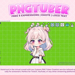 Pngtuber | Complete PNG Tuber Pack With Keyla Chibi Charm | 6 ...