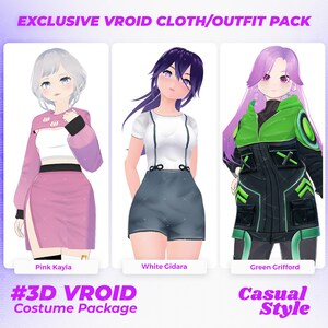 Pixel Chic Essentials Vroid Casual Wear - Vroid Clothing Pack ...