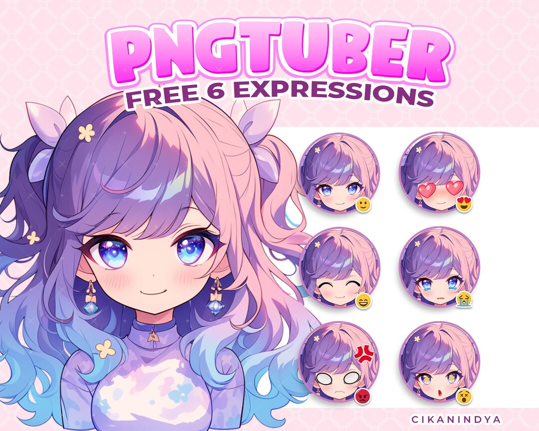 Pastel Chibi Pngtuber Model: Animated Vtuber Avatar - Etsy