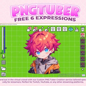 Custom Dynamic Chibi Pngtuber – Modern Boy With Hoodie Design - Etsy