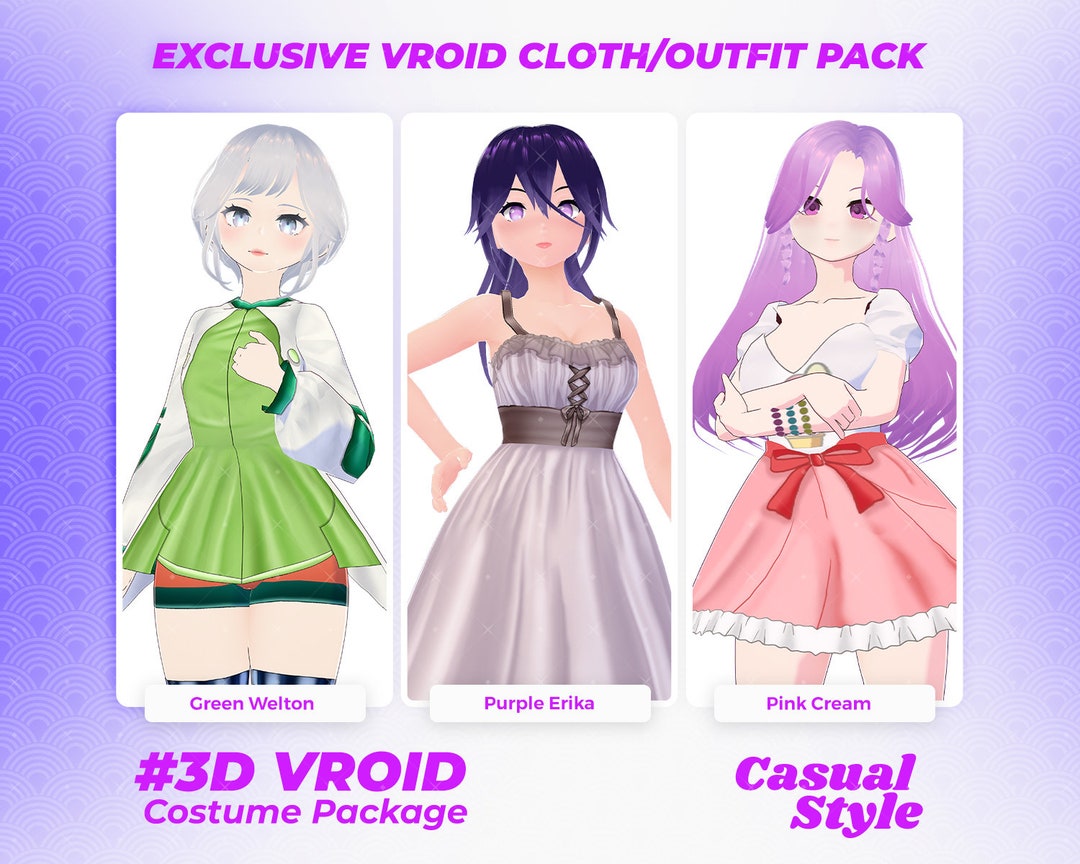 Trendy Casual Vroid Outfits for Virtual Fashionistas - Vroid Clothing ...