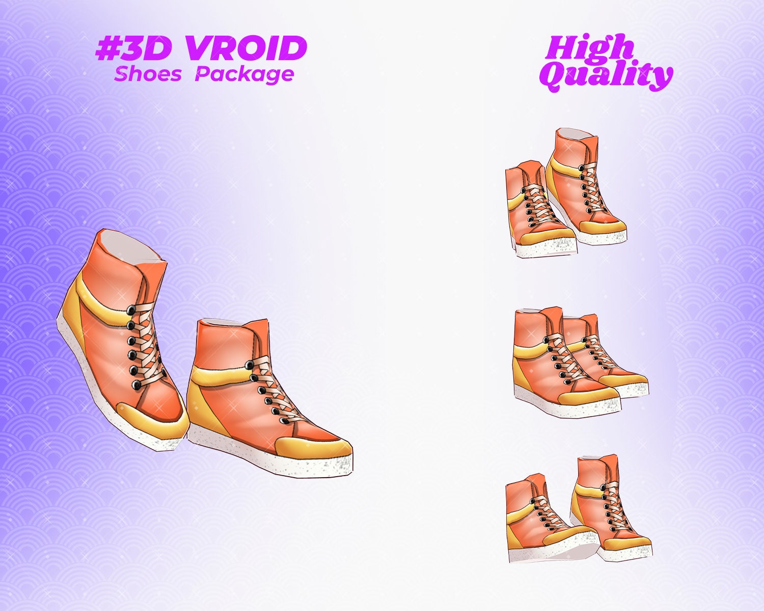 3D Vroid Shoes Pack: Dynamic Avatar Footwear - Etsy