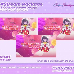 Fantasy Astronaut Vtuber Stream Overlay Package - Etsy
