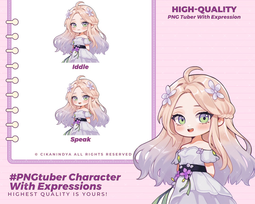 PNG Tuber | Fantasy-themed PNG Tuber Chibi Girl for Streams | Free 2 ...