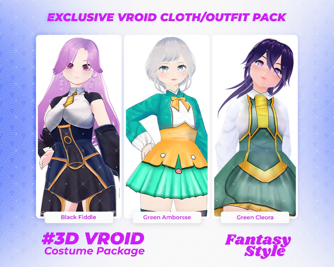 Vroid Princess Outfit Set for Streaming Fairy Tale Fantasies - Vroid ...
