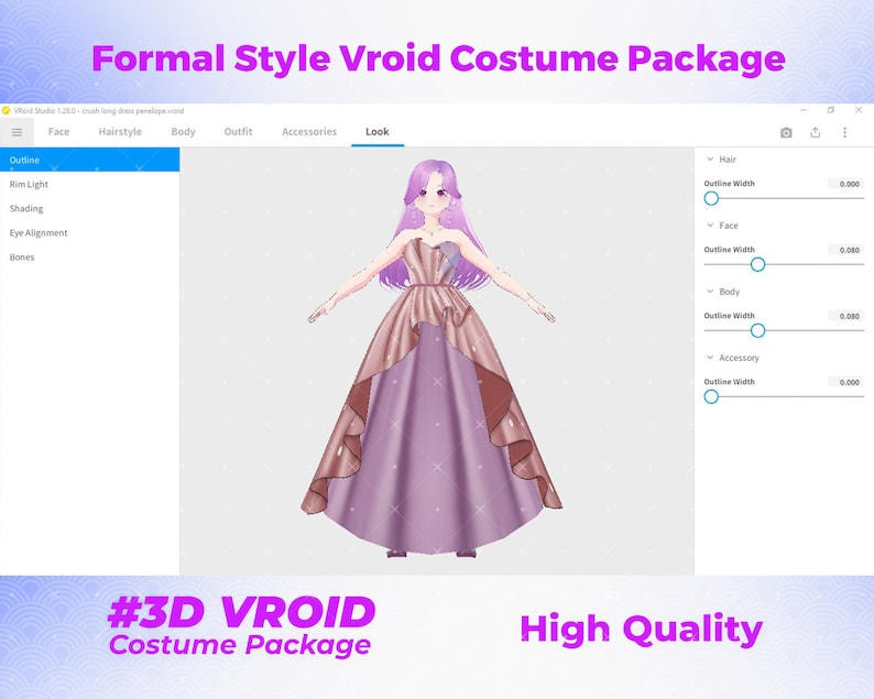 Vroid Clothing Pack, Vroid Outfit, Cosplay Costume, Vroid Assets ...