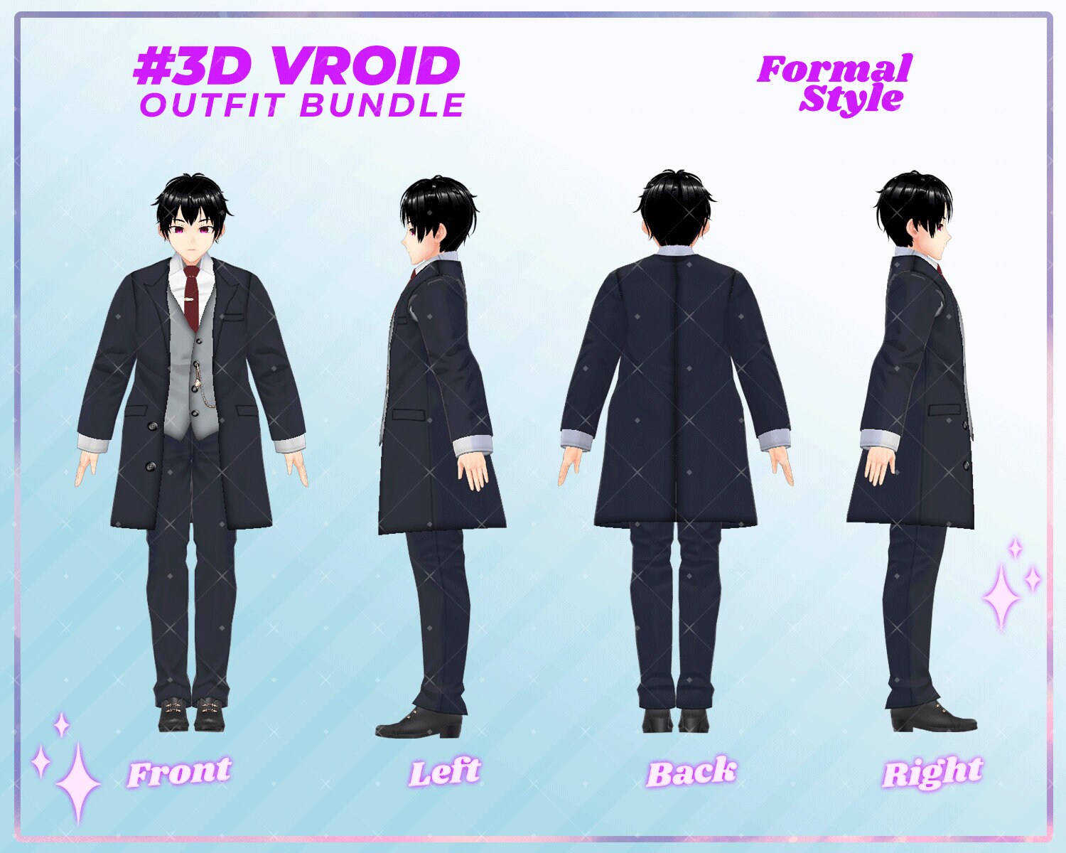 Vroid Clothing Pack Kawaii Clothes 3d Doll Clothes Vroid - Etsy