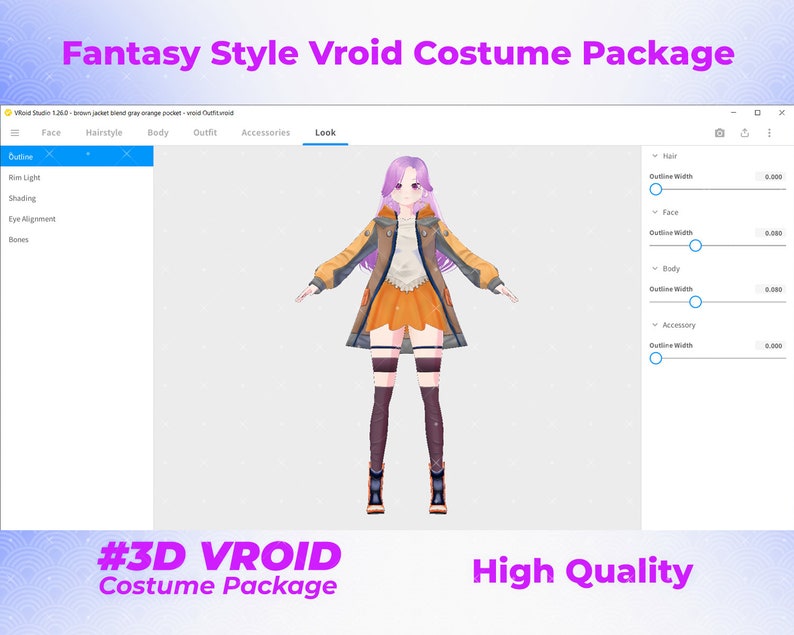 Enchanted Trio Fantasy Girl's 3D Vroid Wardrobe Vroid Clothing Pack, Costume, Vroid Clothes ...