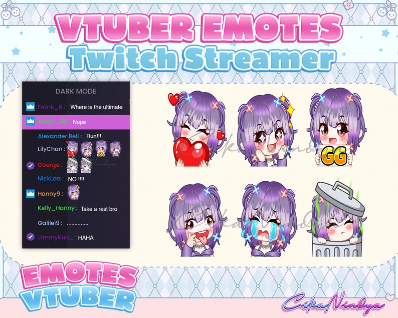 Elevate Your Channel With Vtuber Emote Neo Jacket for Twitch Emote ...