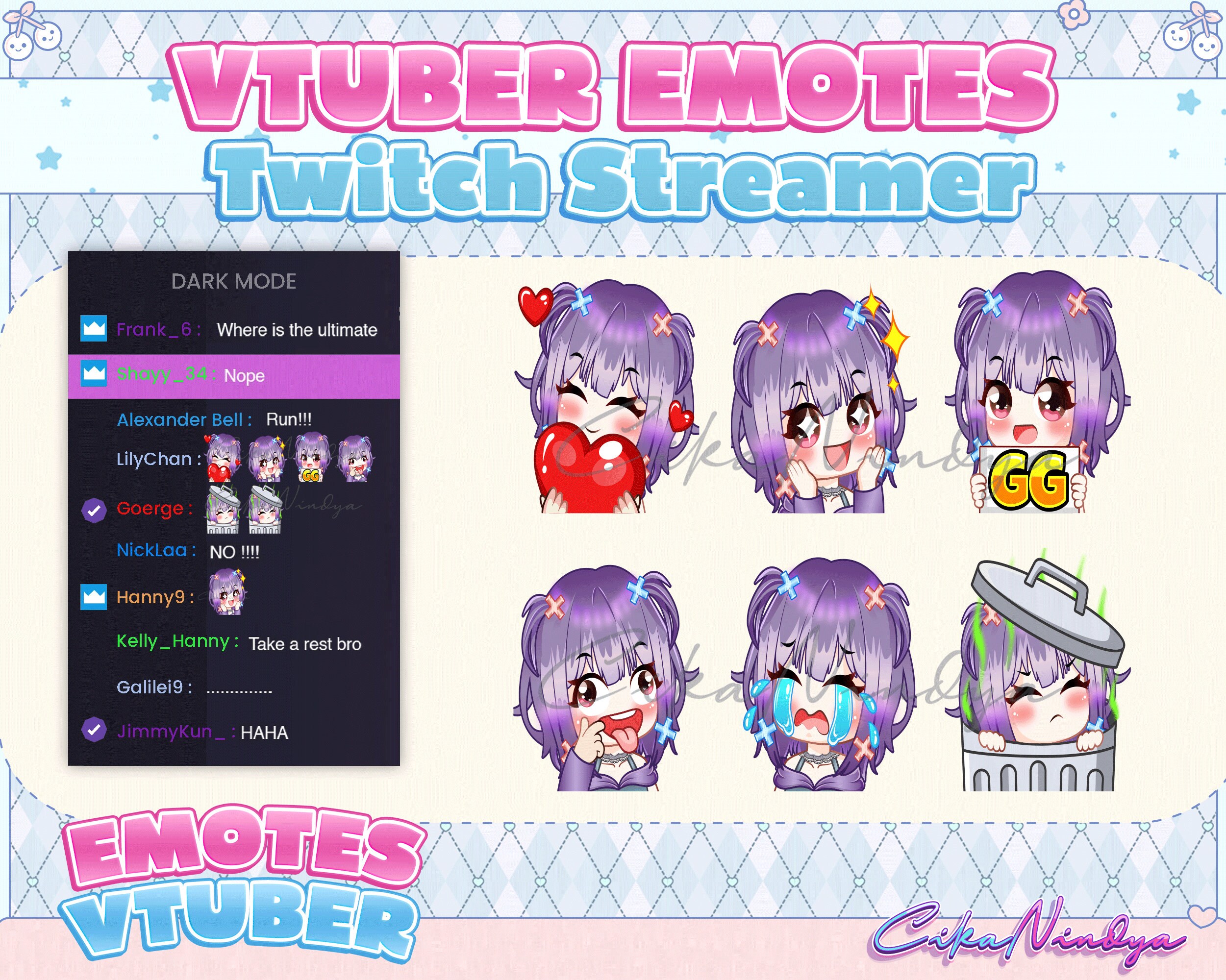 Elevate Your Channel With Vtuber Emote Neo Jacket for Twitch Emote ...