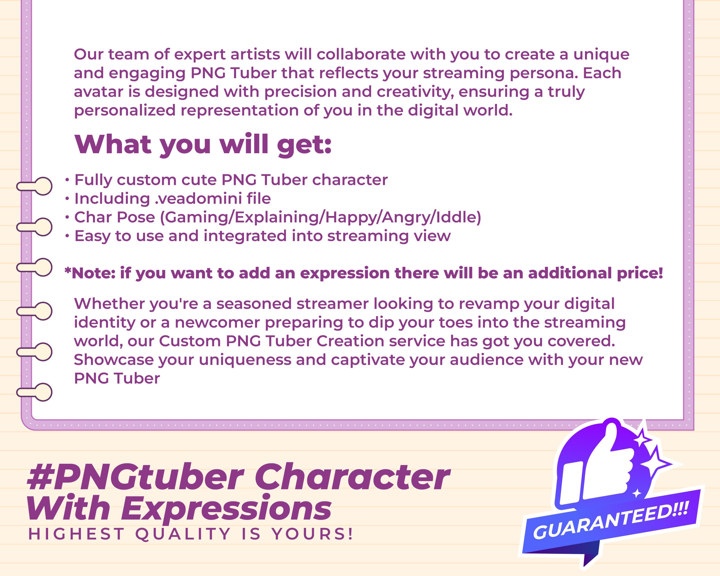 PNG Tuber Pngtuber Premade Pngtuber Commission Pngtuber - Etsy