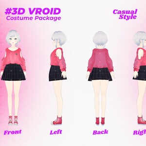 Vroid Clothing Pack, 3D Apparel, Girl's Wardrobe, Vroid Assets, Eye ...