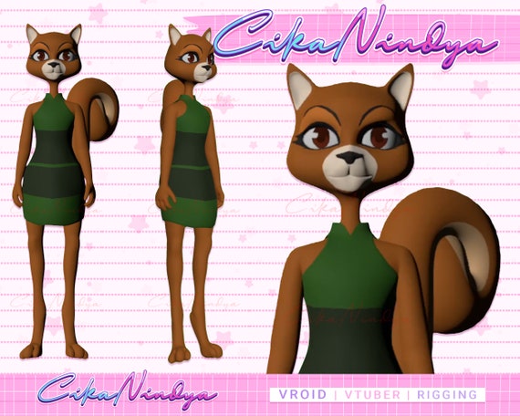 Vroid 3D Vtuber Squirrel Girls Character Animal Girls - Etsy