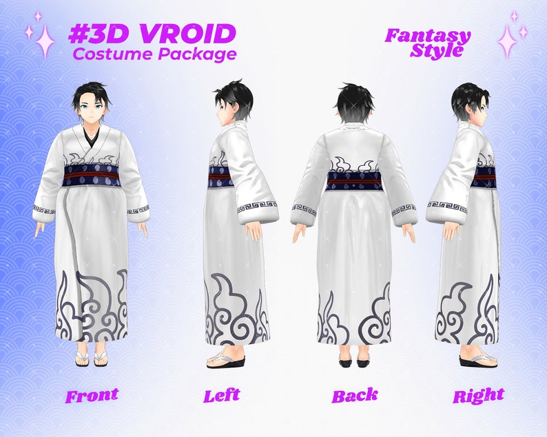 Vroid Clothing Pack, Virtual Cosplay, Streamer Character Mystic Warrior ...