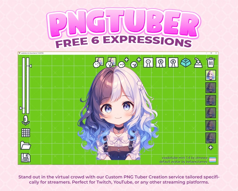 Anime Girl Pngtuber Model: 12 Poses, Ready-to-use Vtuber Avatar - Etsy ...