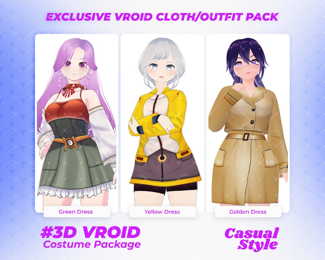 Vroid Clothing Pack, Chic Vroid, Stylish Clothes, Casual Wardrobe ...