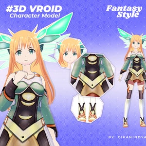 Avatar Revolution Elite 3D Vroid Model Fantasy Outfits Character for ...