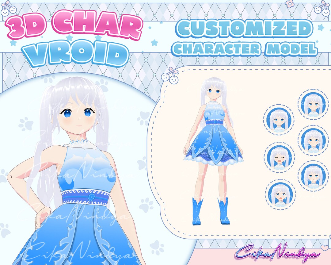 Enchanting 3D Vroid Character Akira Anime Girl for Streamers 3D, Vroid ...