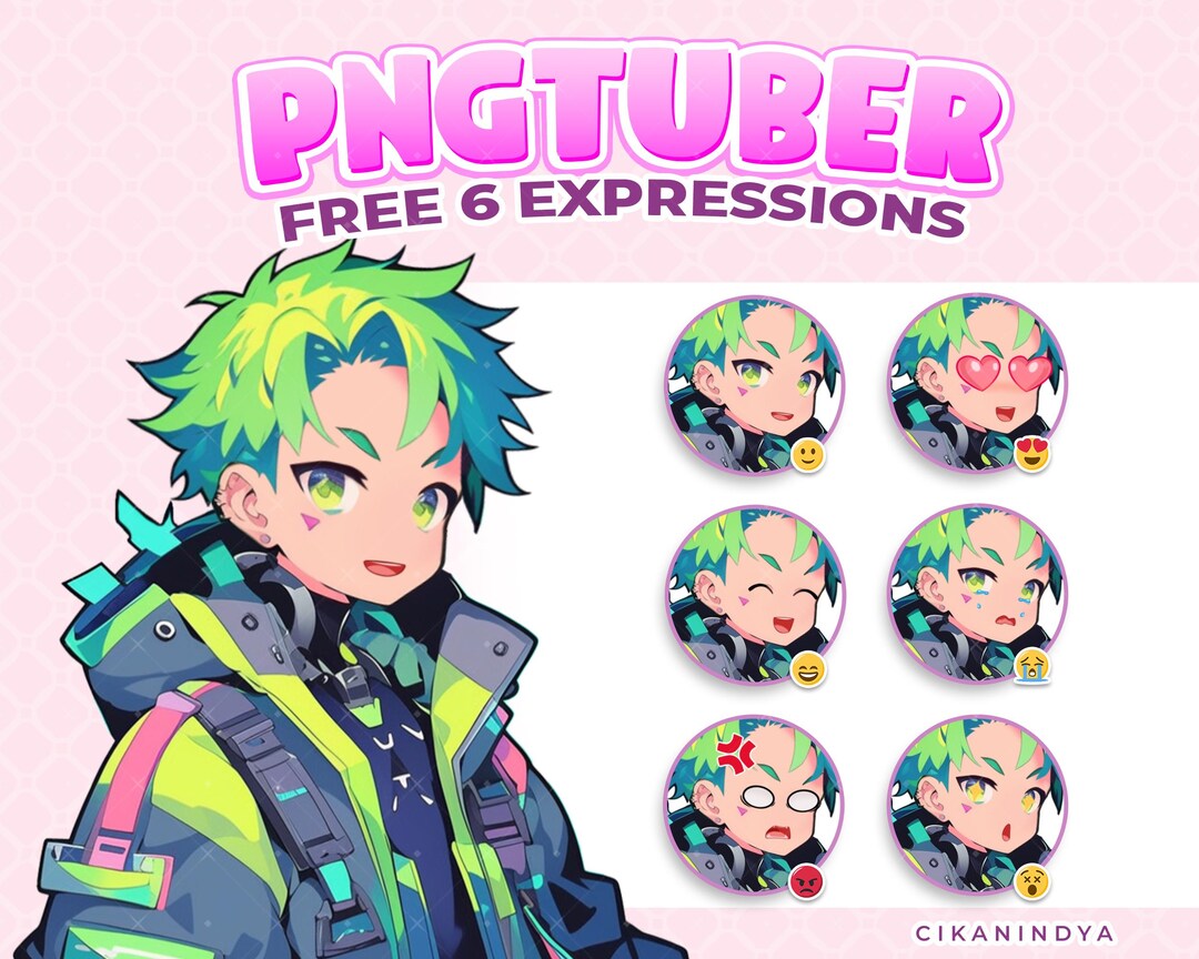 Premade Pngtuber Model – Energetic Boy in Futuristic Style - Etsy