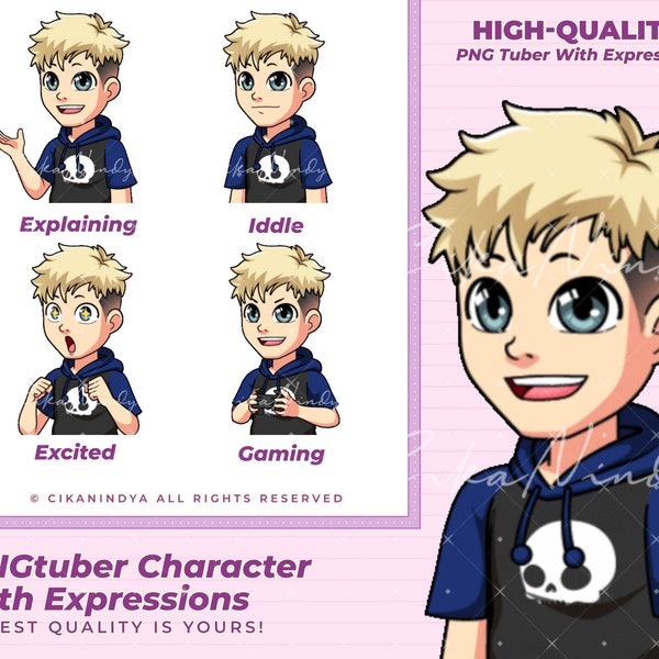 Robot Vtuber fully Rigged style A - Etsy Hong Kong