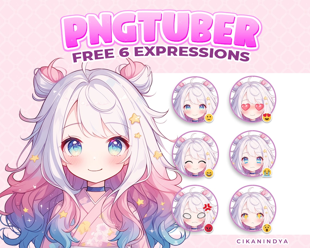 PNG Tuber | PNG Tuber Girl Interactive Streaming Asset for Streamers ...