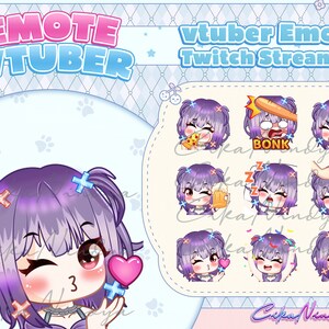 Vtuber Emote, Emote Commission, Anime Emote, Emote Personalize Your ...
