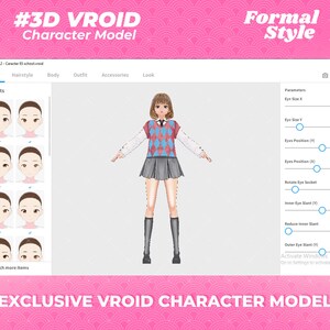 Streamer Virtual Persona 3D Vroid Model Yumna Chin Sun for Unique ...