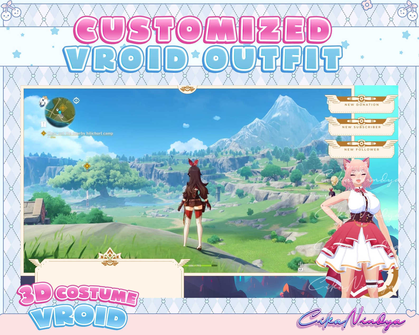 3D Vroid Costume, Costume, Vroid, Clothes, Kawaii Clothes, Vroid Outfit ...