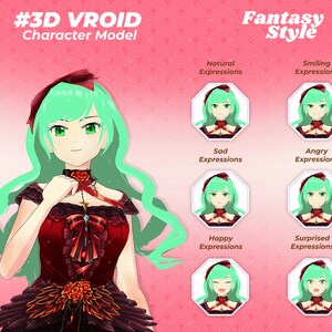 3D Vroid Character, Vtuber Model, 3d Model Commission, Vroid ...