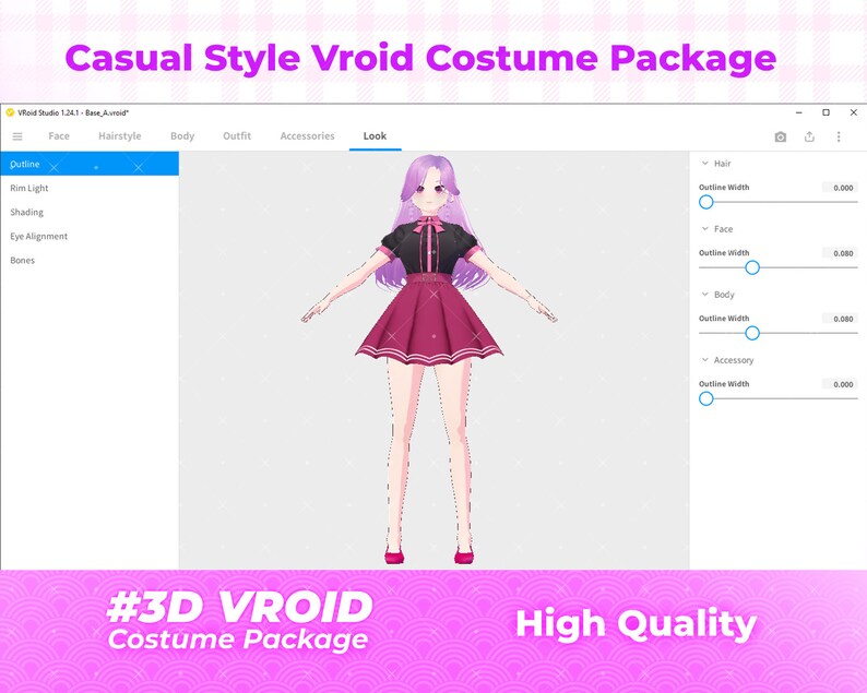 3D Vroid Clothing Pack Doll Clothes 3d Vroid Clothes Vroid - Etsy