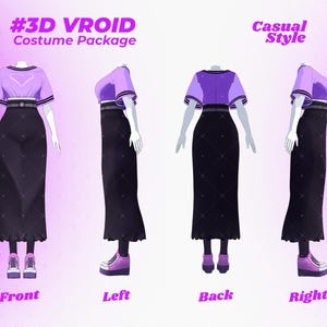 3D Vroid Clothes Pack | Vroid 3D Model Casual Clothing Collection ...
