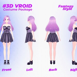 3-in-1 Vroid Outfit Bundle: Fantasy Girl 3D Clothing Set - Etsy