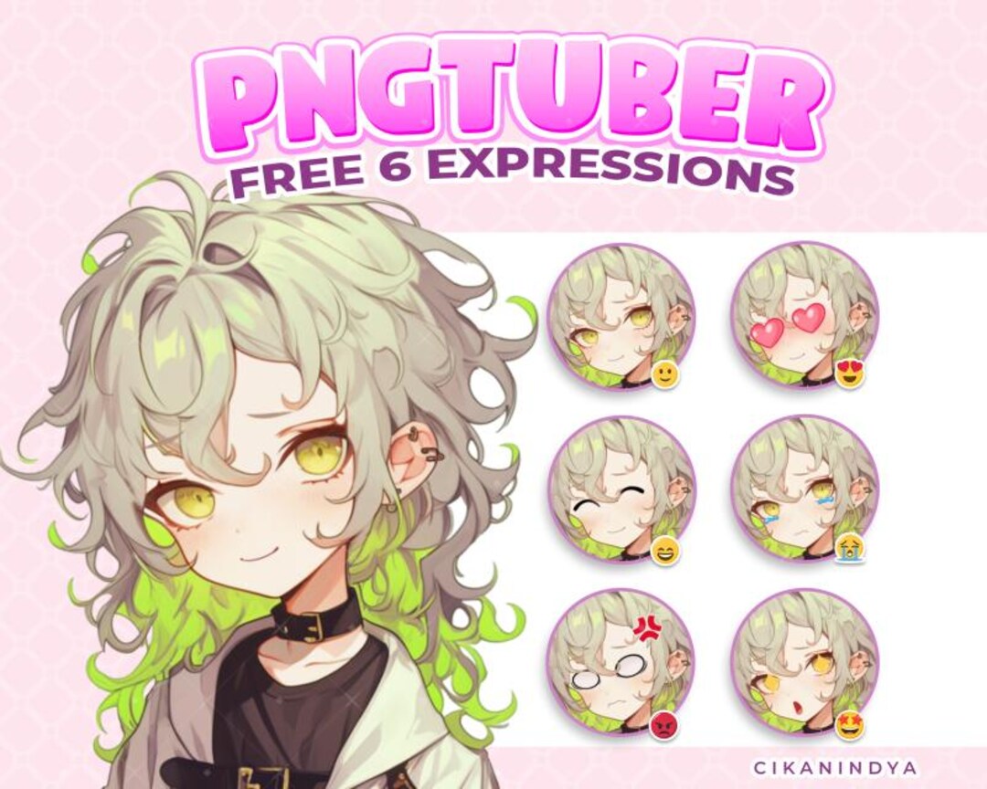 Smooth Custom Pngtuber Alternative Chibi Avatar With Edgy Charm - Etsy