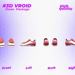 3D Vroid Shoes Pack: Streaming Avatar Footwear (.vroidcustomitem) - Etsy