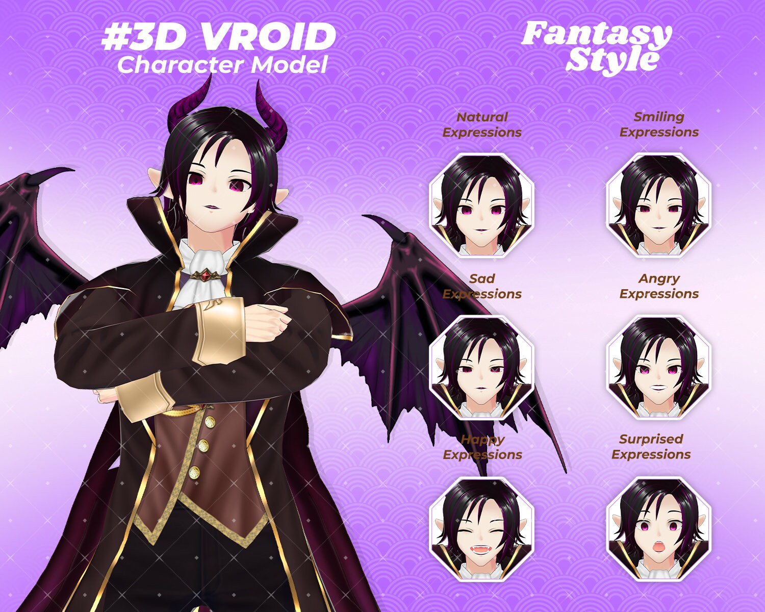 3D Vroid Character, Vtuber Model Free, 3d Model, Vtuber Model, Vroid ...