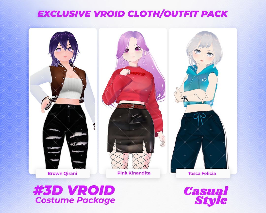 Vroid Clothing Pack, Sexy Clothes, Costume, Vroid, Clothes, Doll ...