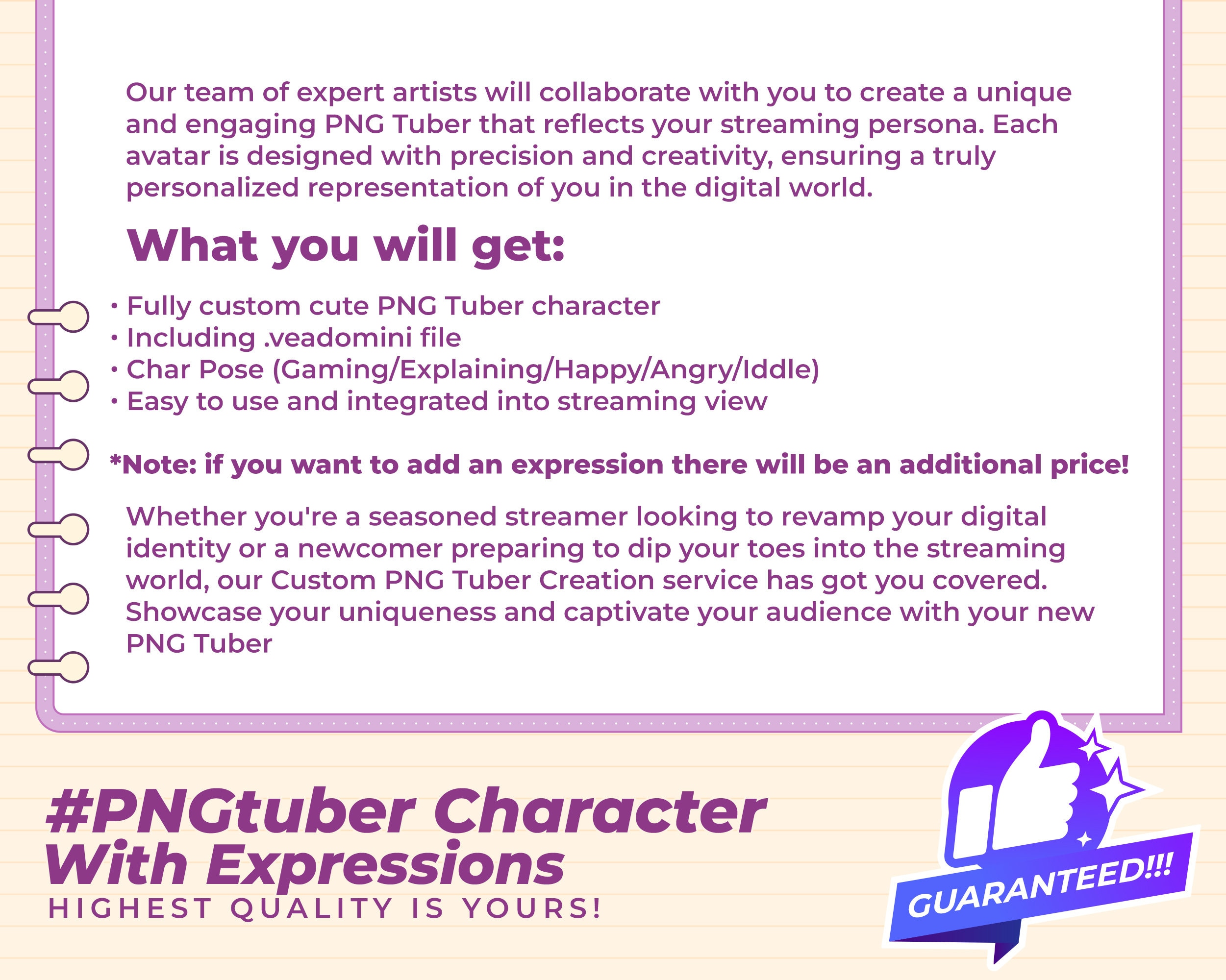 Custom PNG Tuber or GIF Tuber Creation for Vtuber Streamers - Etsy