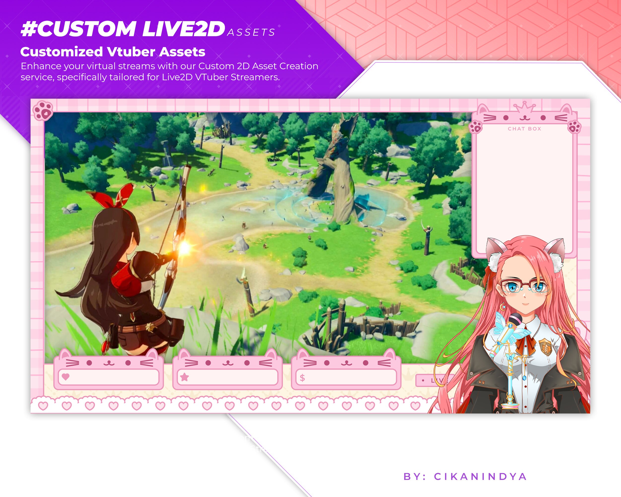 Custom 2D Vtuber Assets Stand Out in the Streaming World - Etsy