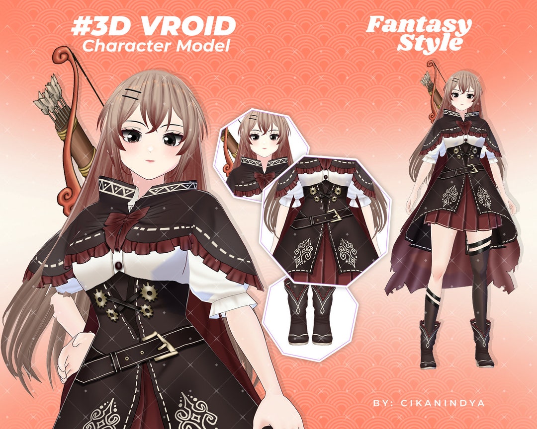 3D Vroid Character, Interactive 3D Model, Avatar Style - Next-gen ...