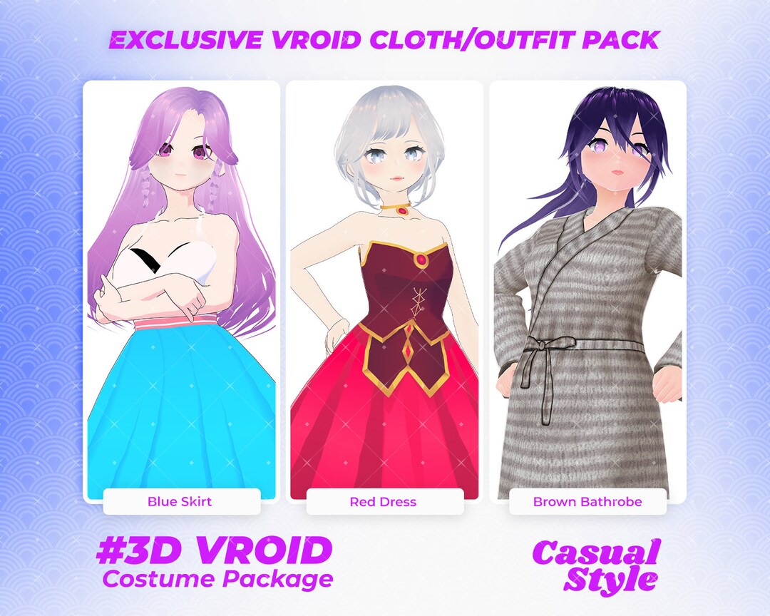 Design Casual Outfit With Pixel Perfect - Vroid Clothing Pack, Avatar ...